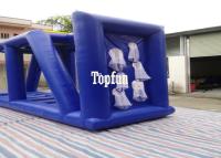 China Blue PVC Tarpaulin Inflatable Tunnel Obstacle Course Basketball Shoot Sport Game for sale