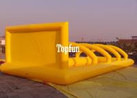 China Yellow Customized Inflatable Sports Games With Obstacle Arch N Basket Hoops for sale