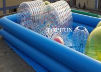China Custom Double Pipes Funny Inflatable Swimming Pool Water Walking Ball Roller for sale
