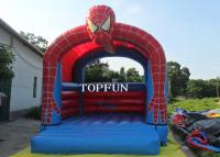 China Red / Blue Inflatable Spiderman Jumping Castle Bouncy House Waterproof for sale