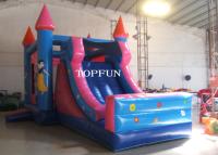 China Pink Princess PVC Tarpaulin Inflatable Jumping Castle Slide For Kids for sale