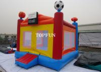 China Funny PVC Tarpaulin Kids Jumping Castle Inflatable Bouncy House With Football for sale