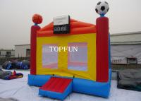 China Funny PVC Tarpaulin Kids Jumping Castle Inflatable Bouncy House With Football for sale