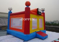China Funny PVC Tarpaulin Kids Jumping Castle Inflatable Bouncy House With Football for sale