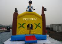 China Yellow Outdoor Kids Amusement Park , Inflatable Jumping Castle 5 x 4 m OEM for sale