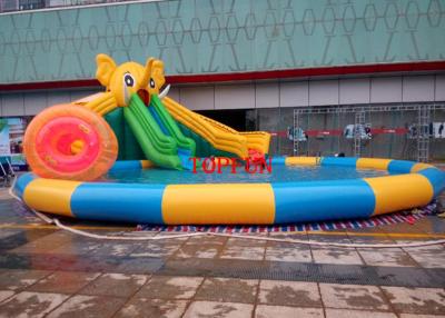 China Custom PVC Tarpaulin Inflatable Water Park With Swimming Pool For Kids / Adults for sale