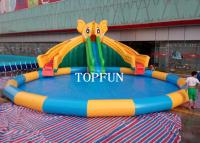China Custom PVC Tarpaulin Inflatable Water Park With Swimming Pool For Kids / Adults for sale