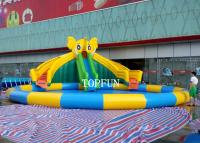 China Custom PVC Tarpaulin Inflatable Water Park With Swimming Pool For Kids / Adults for sale
