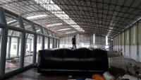 China 5 x 5m Black PVC Inflatable Sports Games Inflatable Gym Mat / Inflatable Jumping Mat for sale