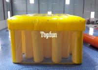China Yellow Inflatable Sports Games Running Obstacle For Kids 6 * 6m for sale