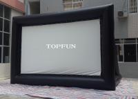 China Outdoor Black PVC Tarpaulin Inflatable Movie Screen With Support Behind for sale