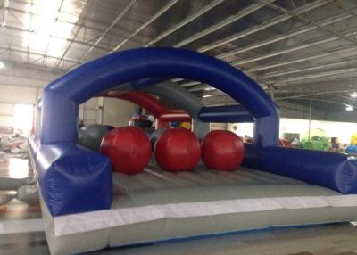 China The Newest Running Obstacle Inflatable Sports Games With Balls Fixed 9m Long for sale