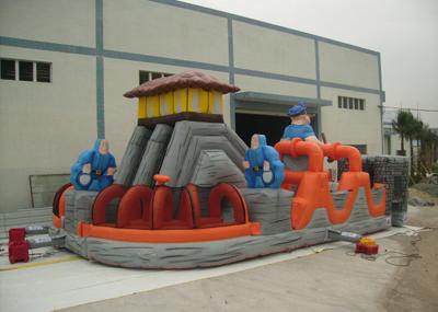 China PVC Tarpaulin Outdoor Inflatable Amusement Park With Big Slide for sale