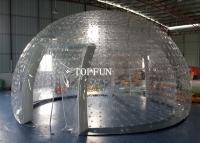 China Clear PVC Double Layers Inflatable Bubble Tent 8m Diameter Exhibition for sale