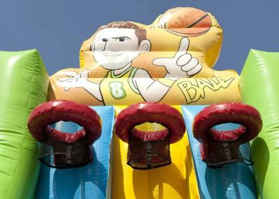 China Attractive Baby Colorful Inflatable Basketball Sports Games Bouncer for sale