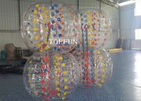 China Funny 0.8mm Inflatable Bumper Ball With Colored D Rings Welding Strong for sale