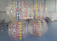 China Funny 0.8mm Inflatable Bumper Ball With Colored D Rings Welding Strong for sale