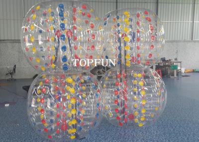China Funny 0.8mm Inflatable Bumper Ball With Colored D Rings Welding Strong for sale