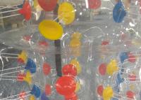China Funny 0.8mm Inflatable Bumper Ball With Colored D Rings Welding Strong for sale