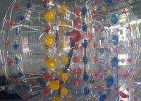 China Funny 0.8mm Inflatable Bumper Ball With Colored D Rings Welding Strong for sale