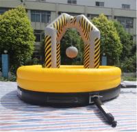 China 10M Yellow PVC Carnival Games Interactive Inflatable Meltdown For Adult for sale