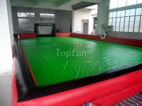 China Outdoor Inflatable Soap Football Field /  Football Court With PVC Tarpaulin for sale