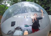 China Semi Transparent Inflatable Bubble Tent With Two White Tunnel for hotel for sale