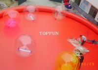 China Large Inflatable Swimming Pools With Water Balls , Red Inflatable Pools For Adults for sale