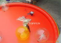 China Large Inflatable Swimming Pools With Water Balls , Red Inflatable Pools For Adults for sale