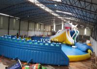 China Commercial Exciting Blue Inflatable Water Park With Swimming Pools for sale
