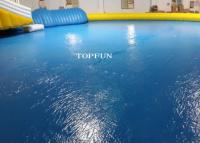 China Commercial Exciting Blue Inflatable Water Park With Swimming Pools for sale
