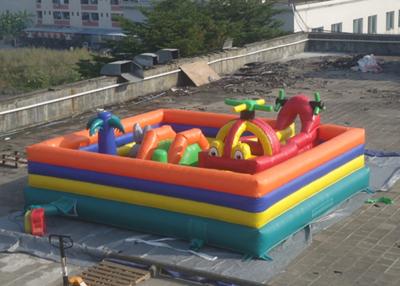 China Plato PVC Tarpaulin Childrens Inflatable Fun Park With Slide And Tunnel for sale