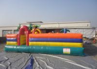 China Plato PVC Tarpaulin Childrens Inflatable Fun Park With Slide And Tunnel for sale