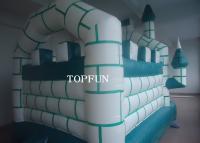 China Commercial Castle Type Green Inflatable Jumping Castle 5 x 4 m PVC Tarpaulin for sale