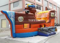 China PVC Tarpaulin Kids Fun City Inflatable Bouncy Pirate Ship For Commercial Use for sale