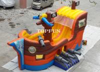 China PVC Tarpaulin Kids Fun City Inflatable Bouncy Pirate Ship For Commercial Use for sale