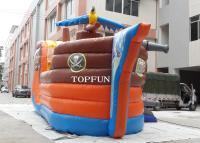 China PVC Tarpaulin Kids Fun City Inflatable Bouncy Pirate Ship For Commercial Use for sale