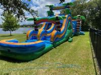 China Jungle Trek Inflatable Bounce And Climb Water Slide Combo For Kids for sale