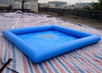 China Safe 5*5m Blue Kids Inflatable Paddling Pool , 0.9mm PVC Tarpaulin for sale