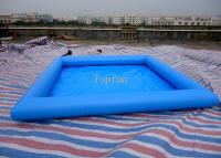 China Safe 5*5m Blue Kids Inflatable Paddling Pool , 0.9mm PVC Tarpaulin for sale