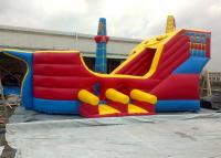 China Red Corsair Kids And Adults Outdoor Inflatable Water Slide With Double Lanes for sale
