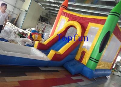 China Commercial PVC Tarpaulin Inflatable Jumping Castle With Water Slide for sale