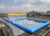 China Blue Inflatable Sports Games Water Inflatable Beach Volleyball Court for sale