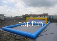 China Blue Inflatable Sports Games Water Inflatable Beach Volleyball Court for sale