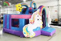China 13ftx13ftx11.5ft  Rainbow Unicorn Bouncy Castles Bounce House for sale