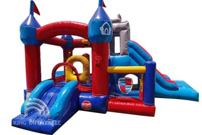 China Inflatable Bouncer Castle Kids Bouncy House Jumping Castles With Slide for sale