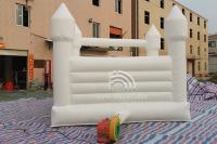 China Inflatable Bouncer Castle 13ft*11.5ft*10ft White Jumper Bouncy Castle Wedding Decorations Jumping Bed For Party for sale