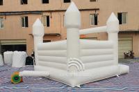 China Inflatable Bouncer Castle 13ft*11.5ft*10ft White Jumper Bouncy Castle Wedding Decorations Jumping Bed For Party for sale