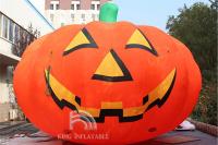 China Giant Inflatable Pumpkin Ghost With Black Cat Outdoor Scary Props Halloween Decorations for sale