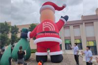 China Giant Santa Claus 26Ft Inflatable Christmas Decorations Outdoor Air Blown Greeting Model For Christmas / Party / Xmas for sale